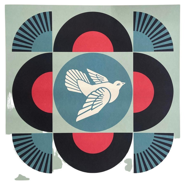 Color Lithography "Geometric Dove" Signed by Shepard Fairey For Sale at ...