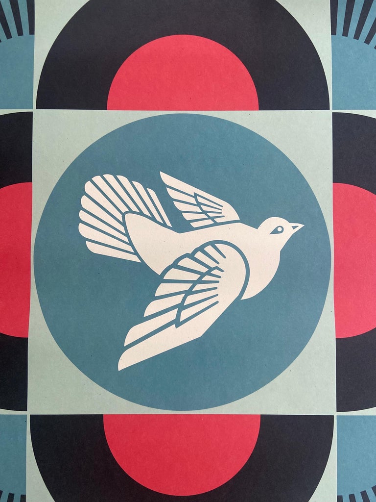 Color Lithography "Geometric Dove" Signed by Shepard Fairey For Sale at ...
