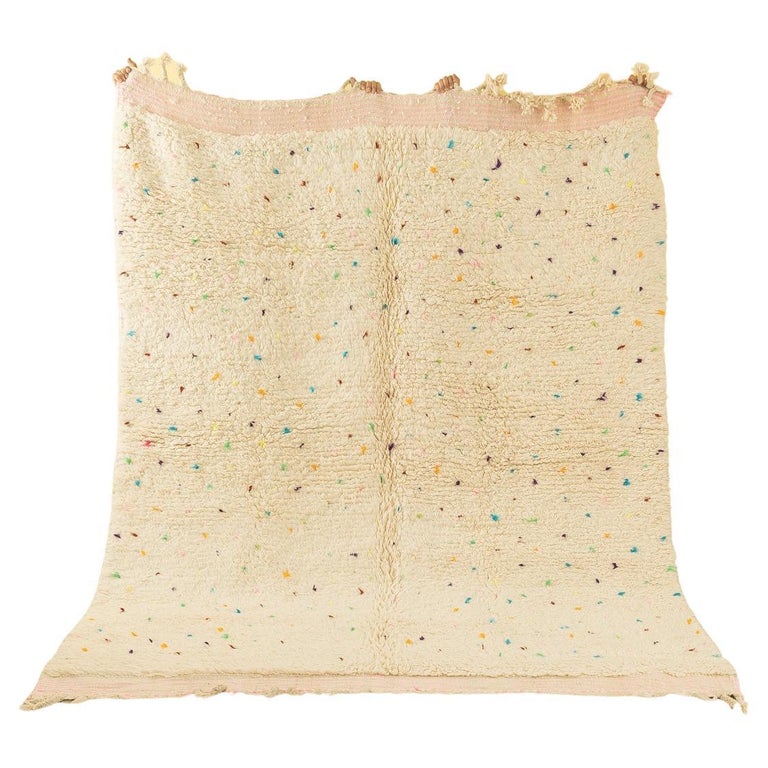 Color Speckles Berber Rug Marocco Cremy white For Sale at 1stDibs