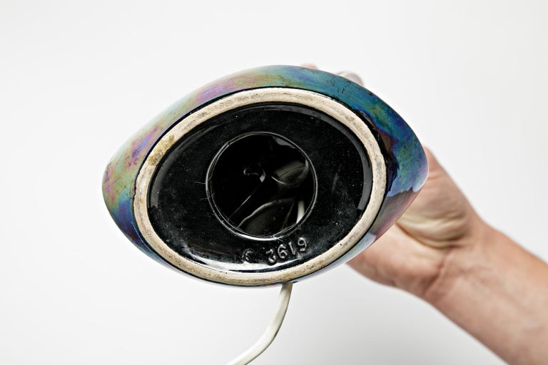 Colored 20th Century 1970 Design Abstract Ceramic Table Lamp by ...