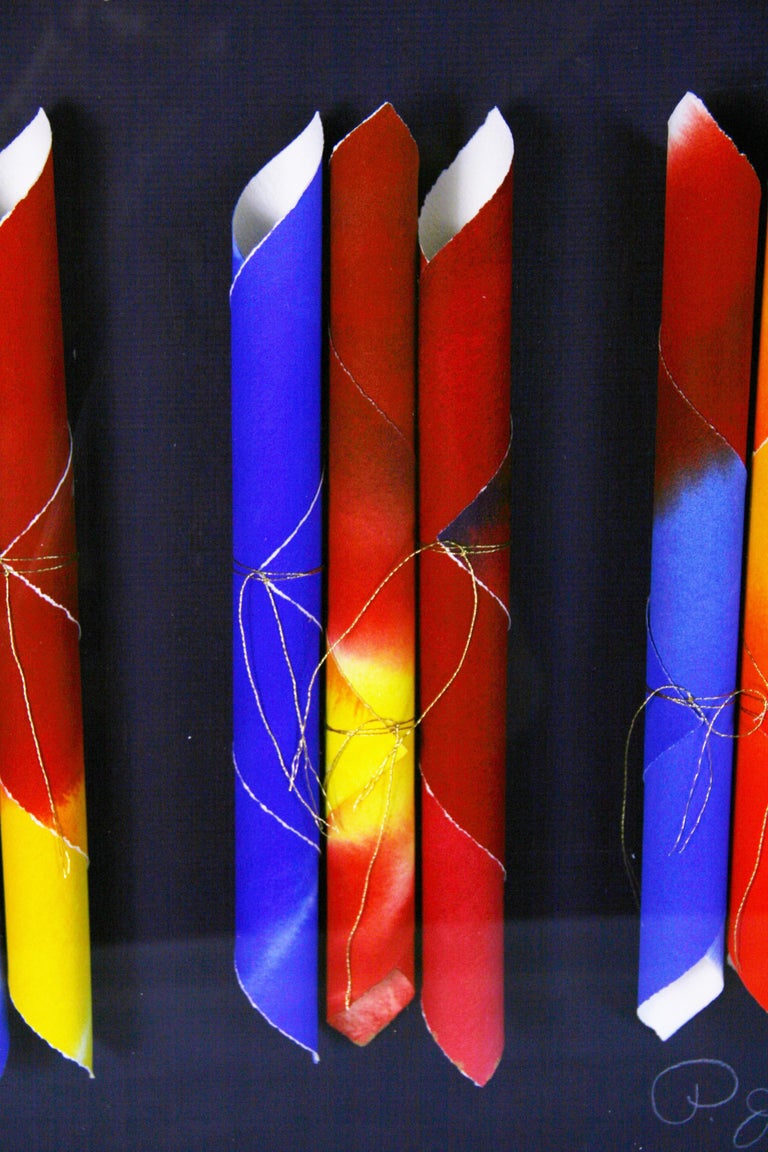 Colored Paper Art Sculpture, 1986 For Sale at 1stDibs