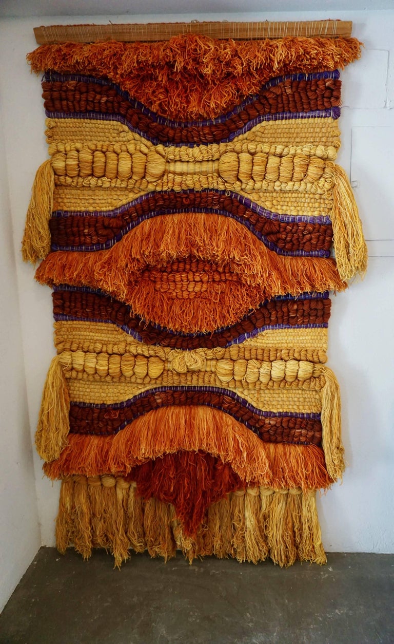 Colorful 1960s Wool Tapestry at 1stDibs