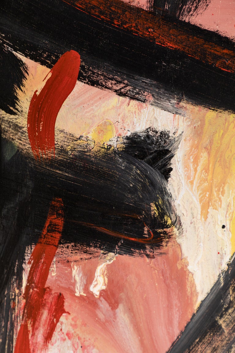 Colorful 1980s Abstract Painting by D. Wilcox For Sale at 1stDibs