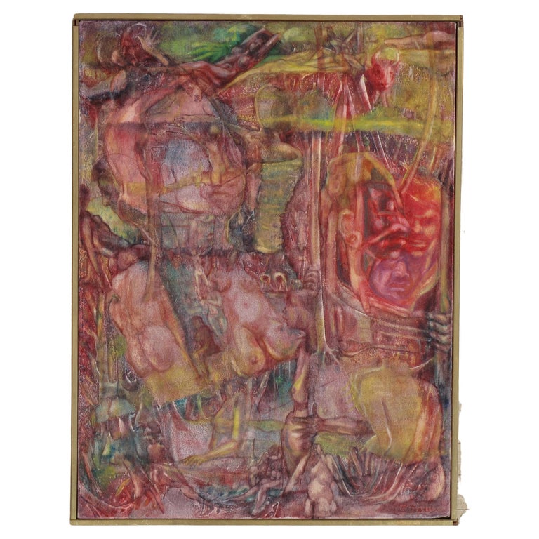 Colorful Abstract Painting, Purple Love For Sale at 1stDibs