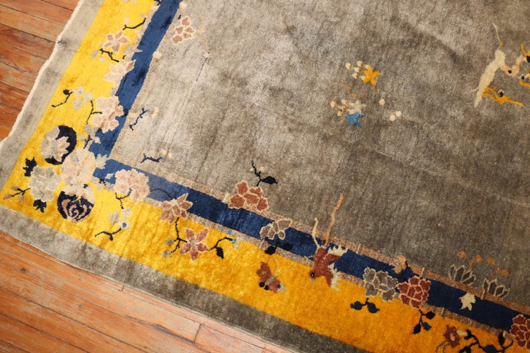 Colorful Antique Chinese Peking Rug For Sale at 1stDibs