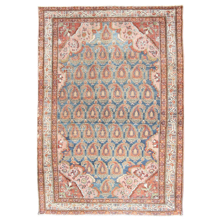 Colorful Antique Persian Hamadan Rug with Large Scale Paisley and ...