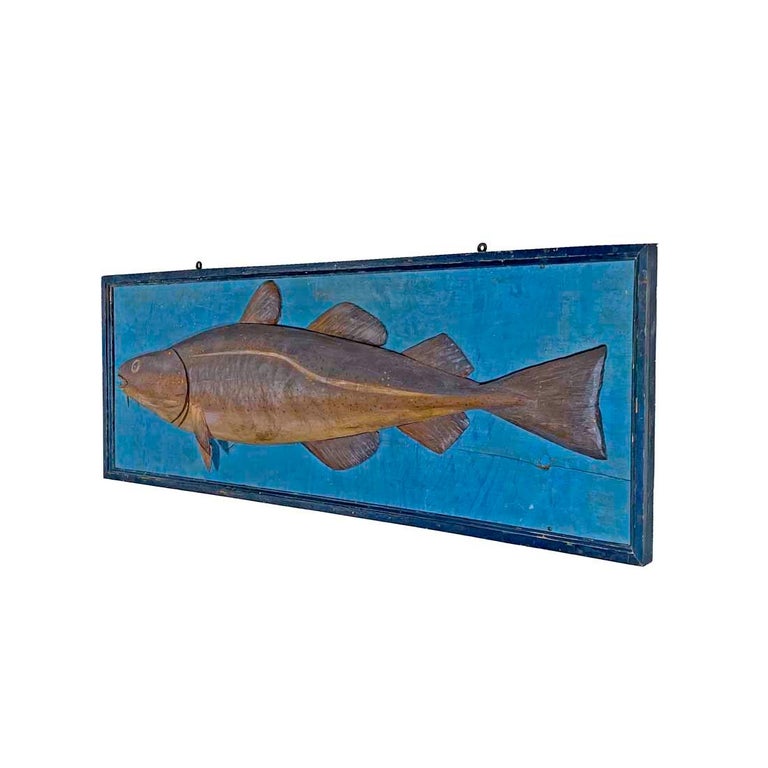 Colorful Codfish Plaque at 1stDibs