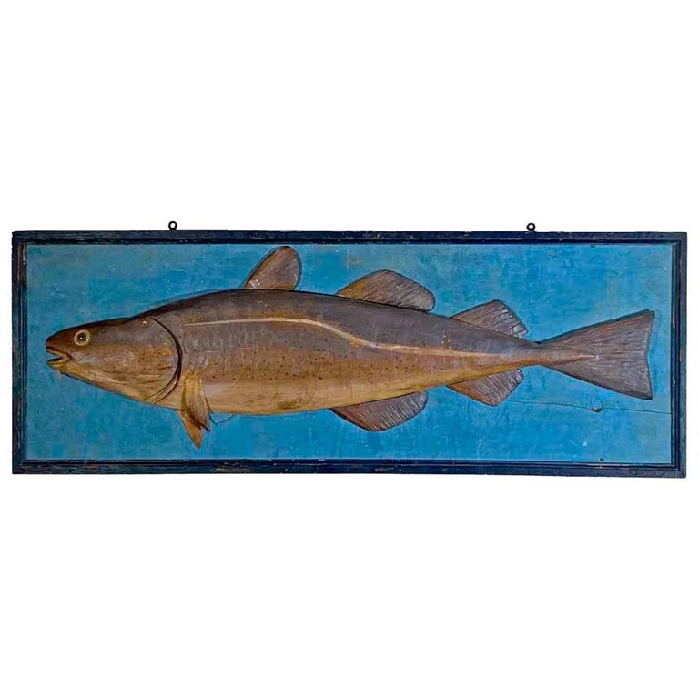 Colorful Codfish Plaque at 1stDibs