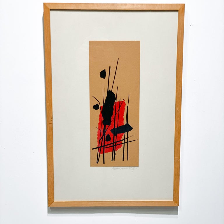 Colorful Collage André Van Der Vossen, Abstract 1950s For Sale at 1stDibs