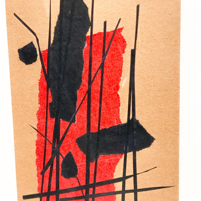 Colorful Collage André Van Der Vossen, Abstract 1950s For Sale at 1stDibs