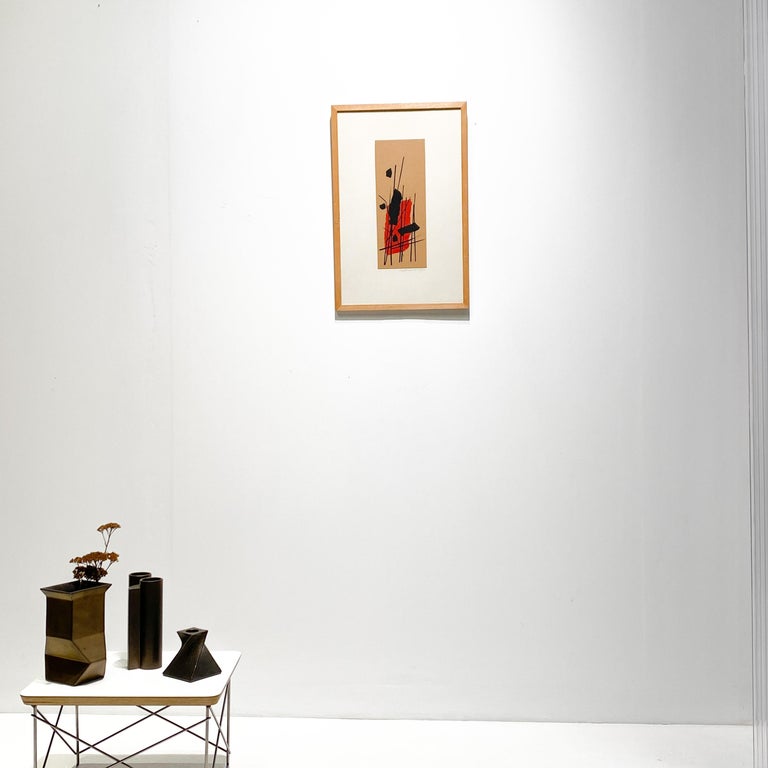 Colorful Collage André Van Der Vossen, Abstract 1950s For Sale at 1stDibs