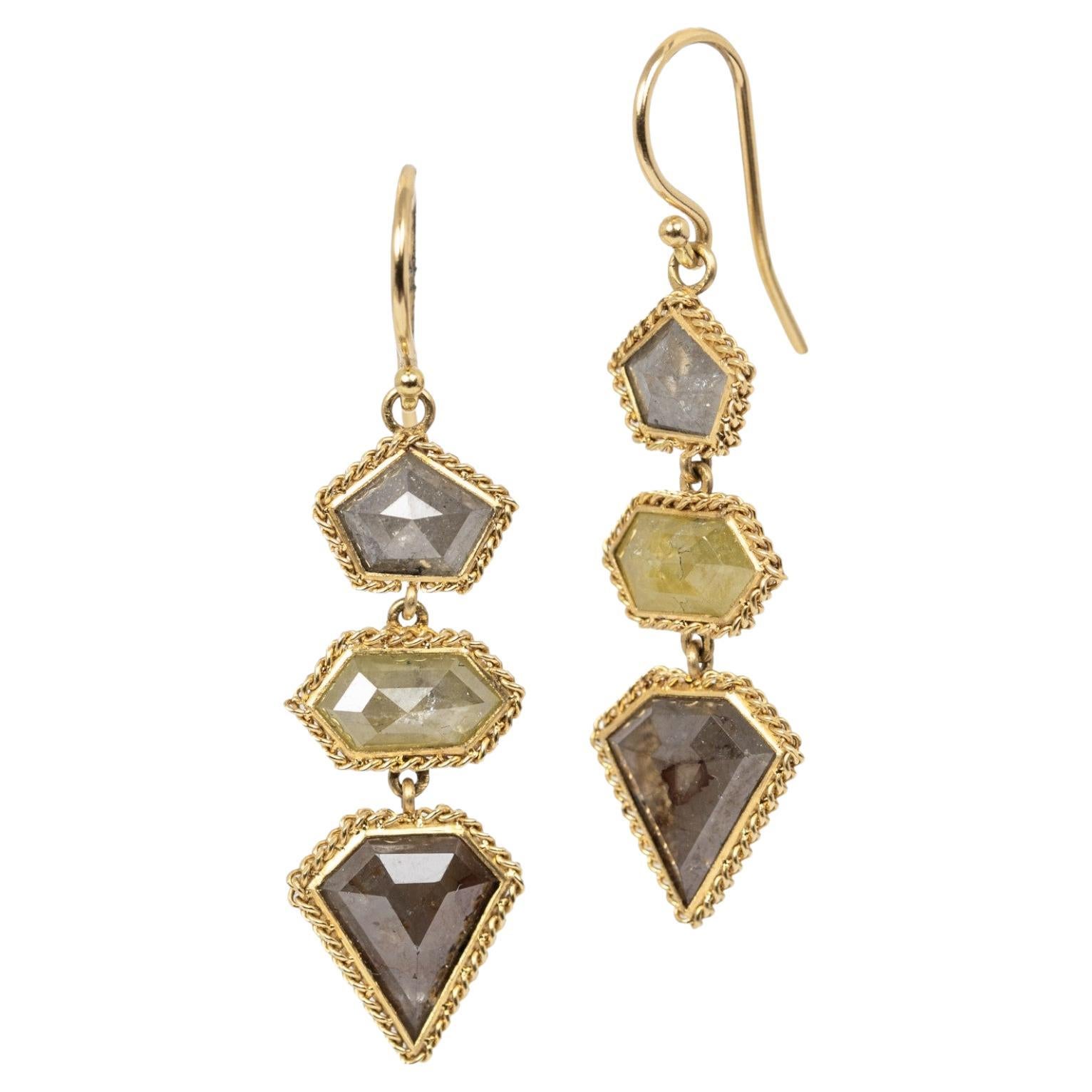 Mixed Diamond Earrings For Sale at 1stDibs