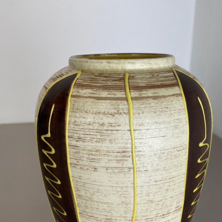 Colorful Fat Lava Pottery "Stripe and Dots" Vase Jasba Ceramics ...