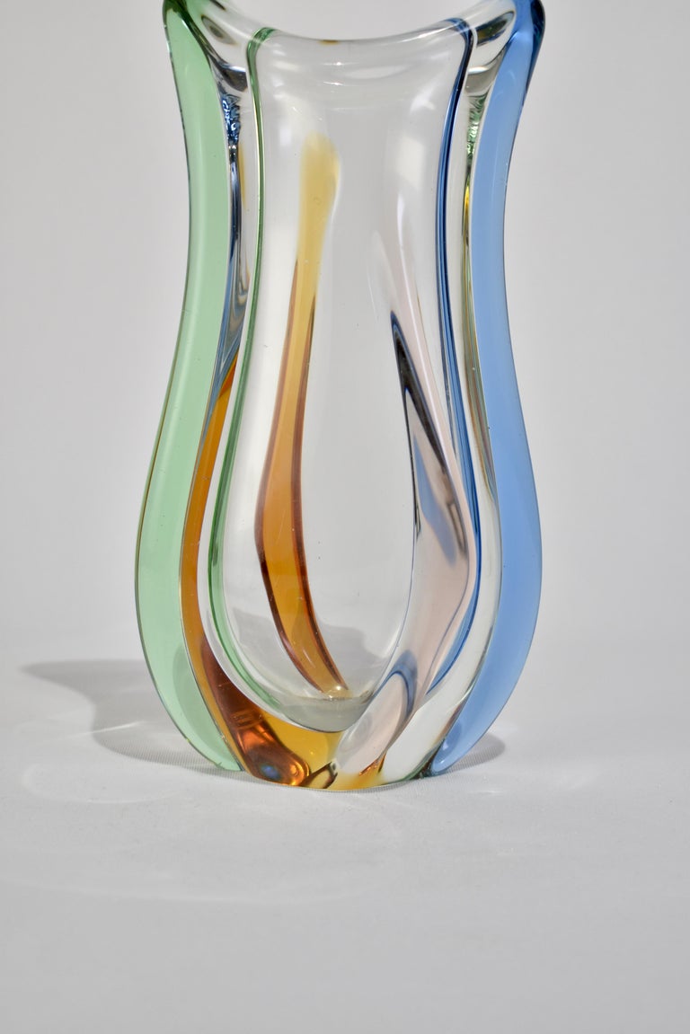 Colorful Glass Vase For Sale at 1stDibs