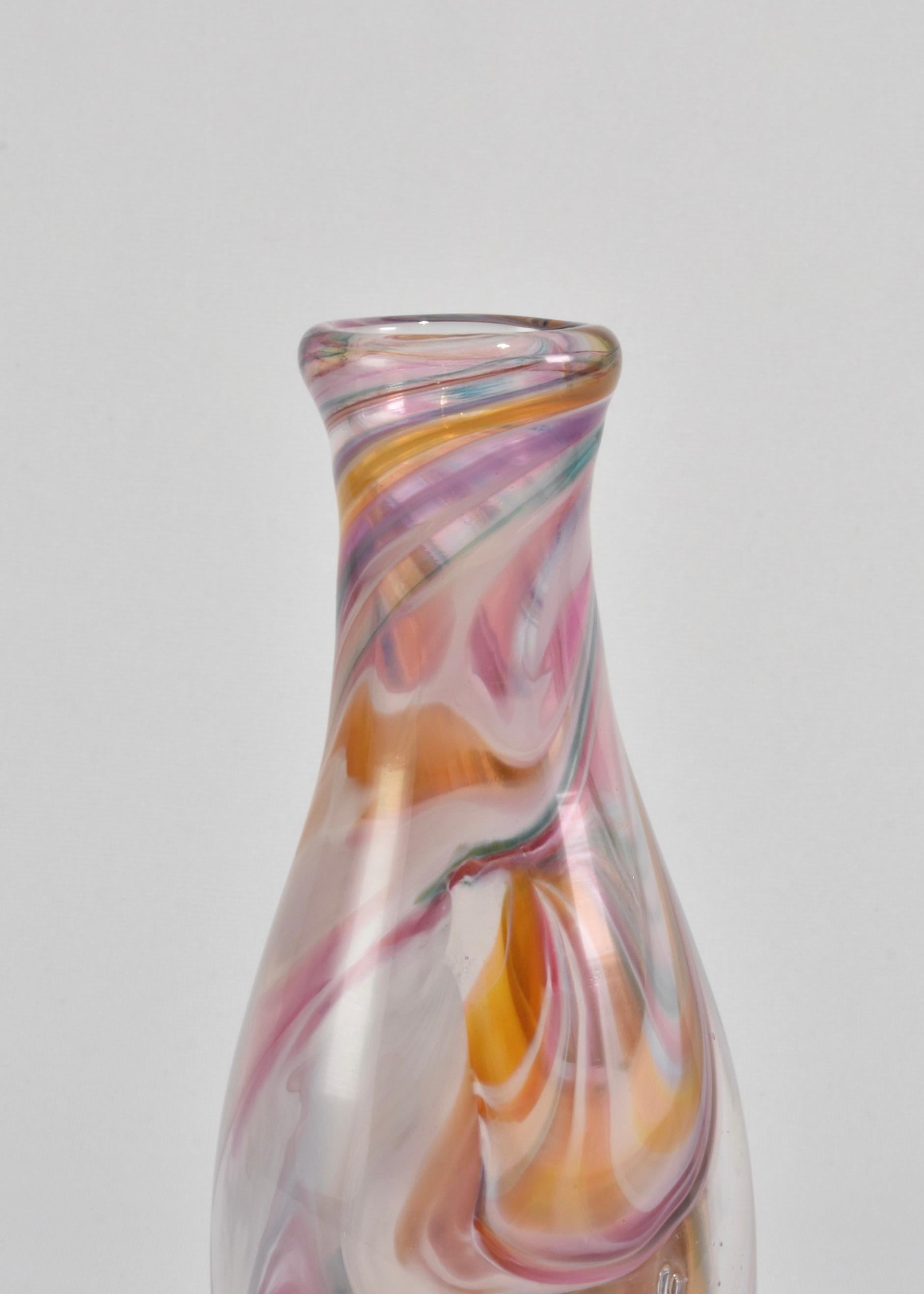 Colorful Glass Vase For Sale at 1stDibs