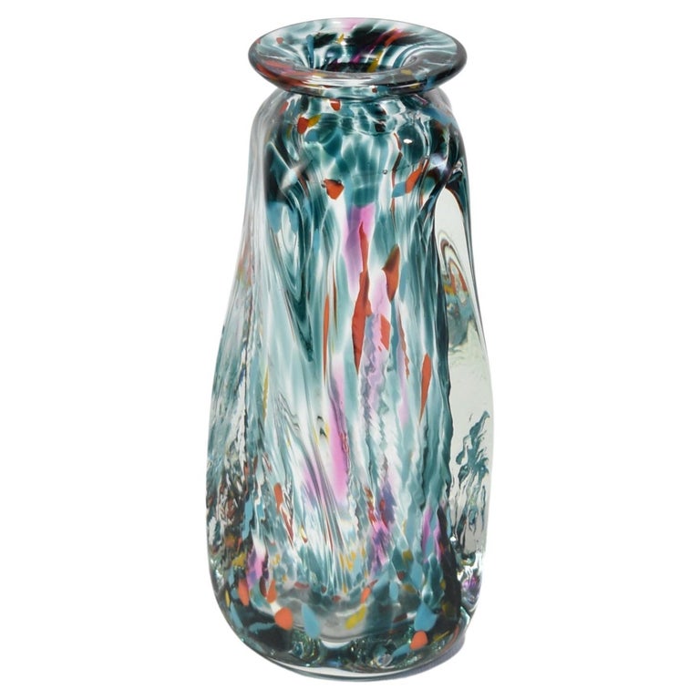 Colorful Glass Vase at 1stDibs