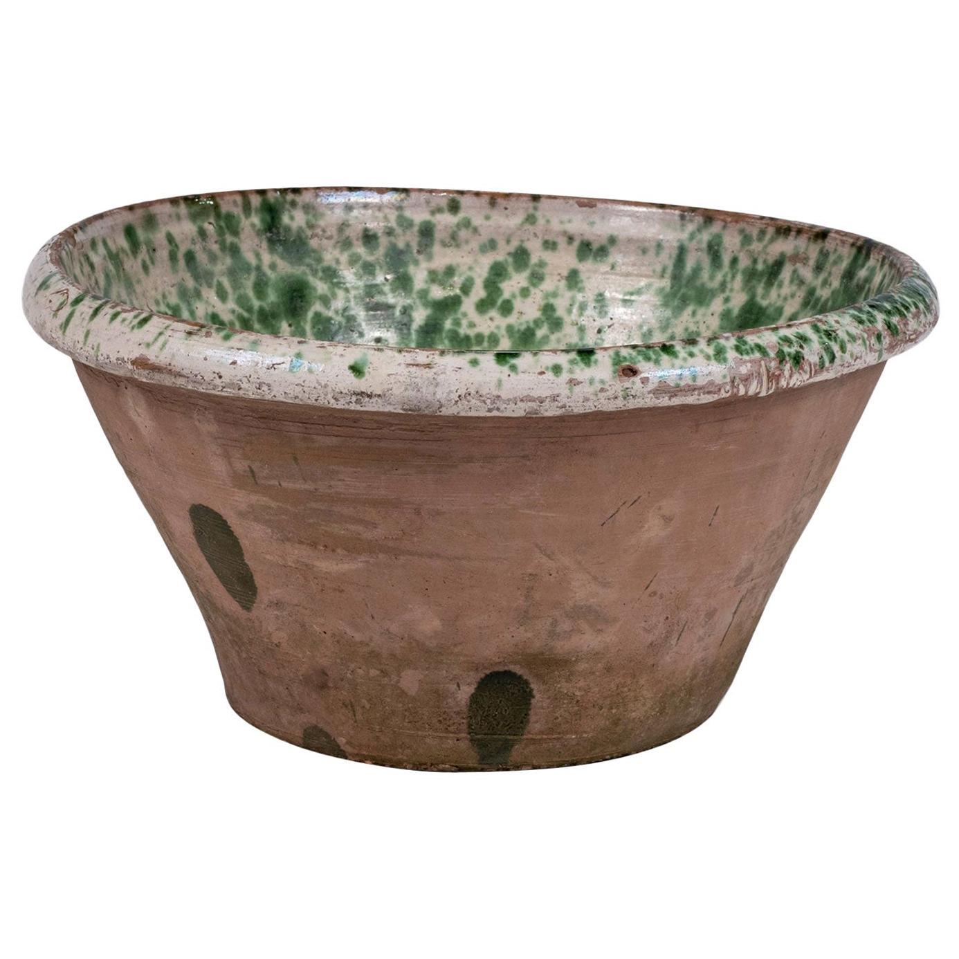 Colorful Glazed Terracotta Passata Bowl at 1stDibs