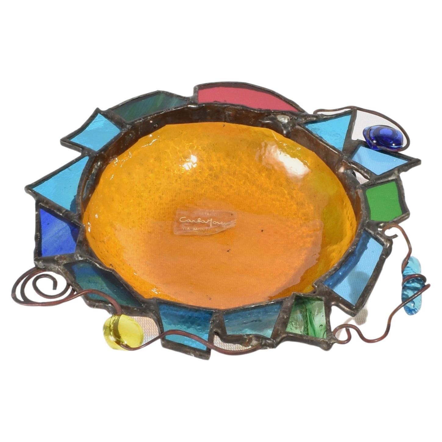 Stained Glass Bowls and Baskets - 3 For Sale at 1stDibs