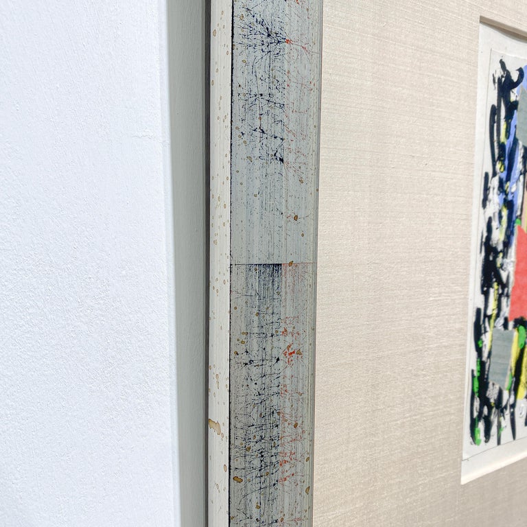 Colorful mixed media collage André van der vossen (1893-1963), abstract ...