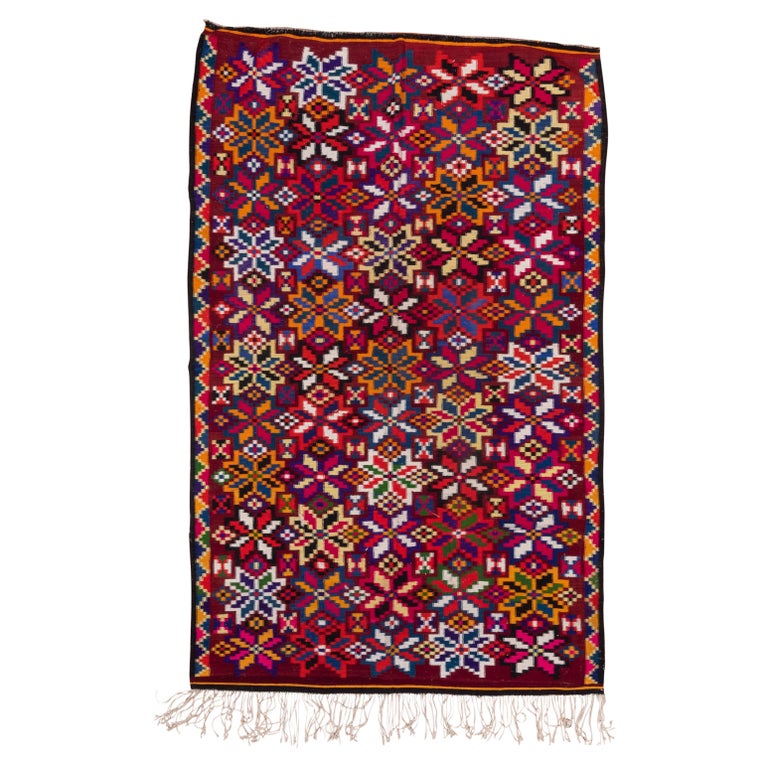Colorful Moroccan Kilim Carpet For Sale at 1stDibs