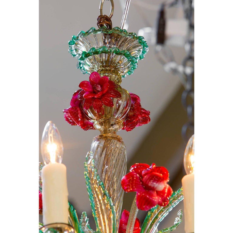 Colorful Murano Glass Chandelier at 1stDibs