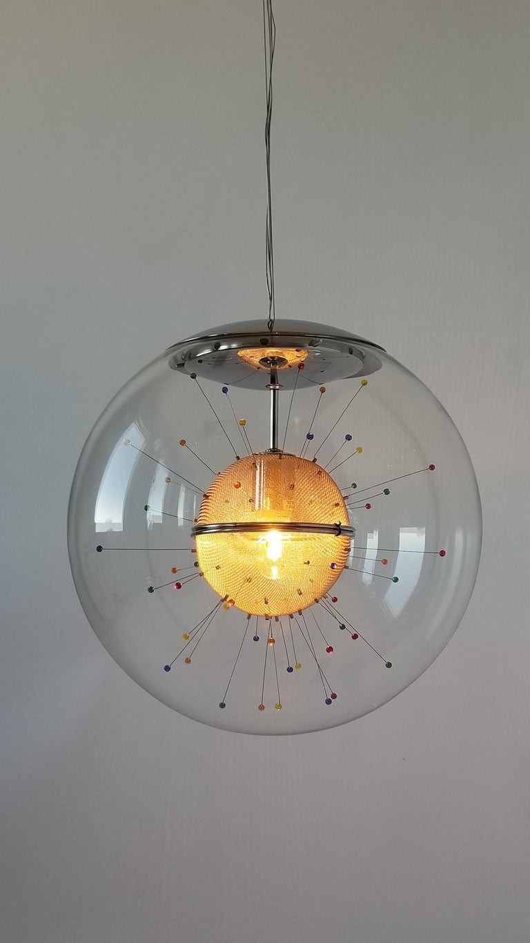 Colorful Pendant Sputnik in a Glass Shade by Fabbian, Italy at 1stDibs ...
