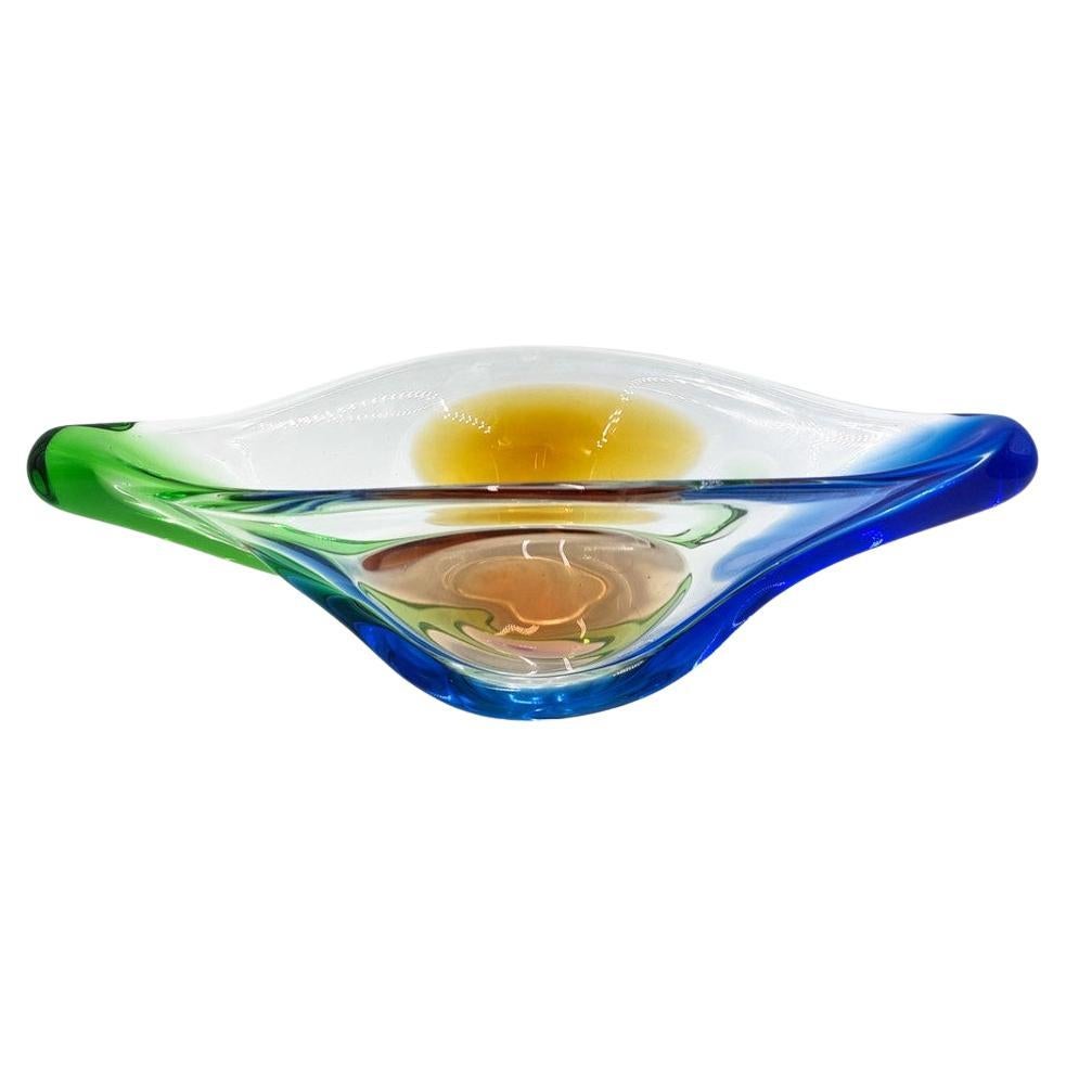 Art Glass Bowl by F. Zemek, 1950's For Sale at 1stDibs