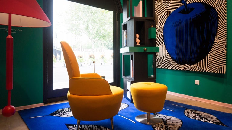 Colorful Pop Art Rug by Sophie Dariel For Sale at 1stDibs