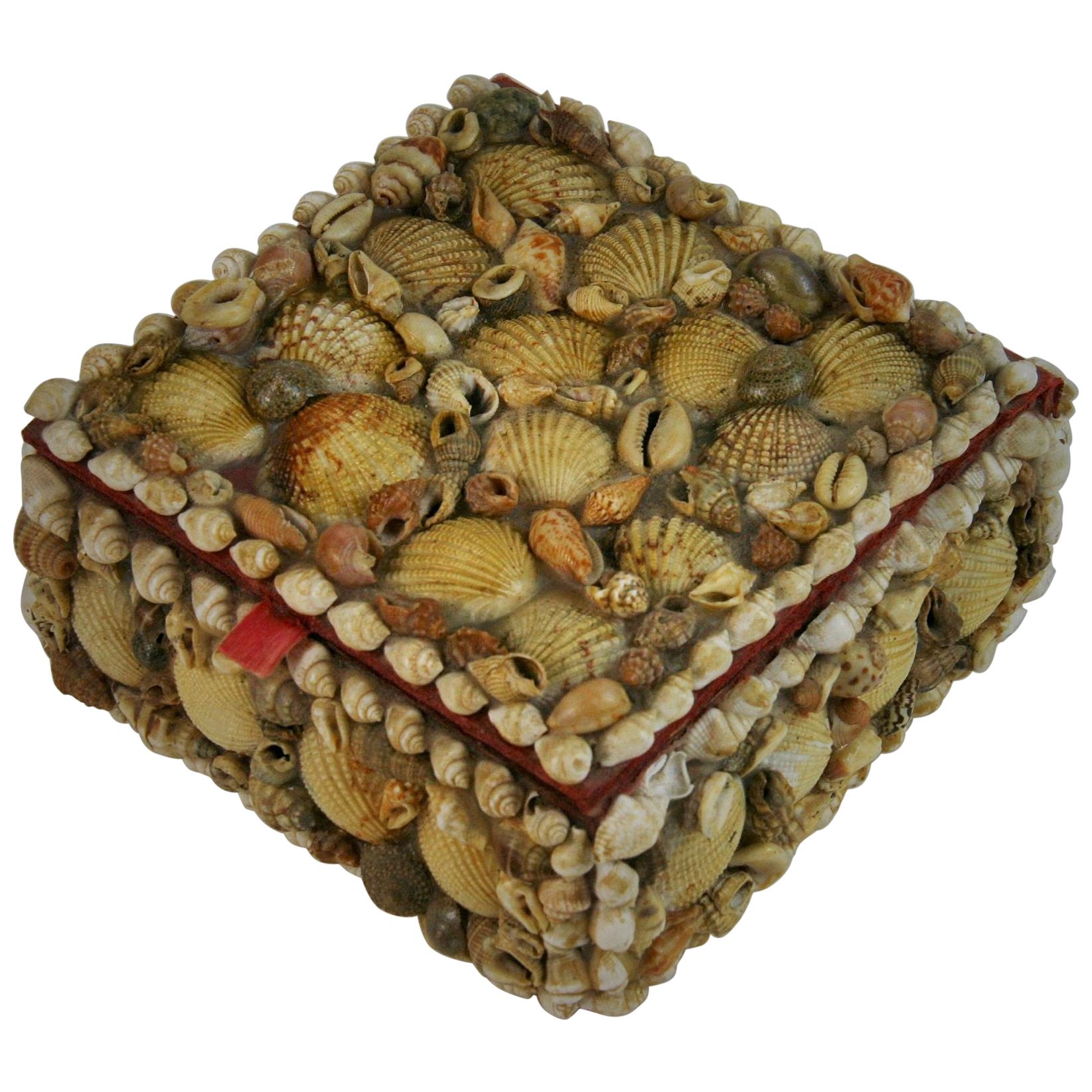 Tramp Art Trinket Box with Memory Decoration at 1stDibs