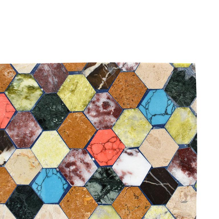 Colorful Semi Precious Stone Rectangular Jewelry or Trinket Box with ...