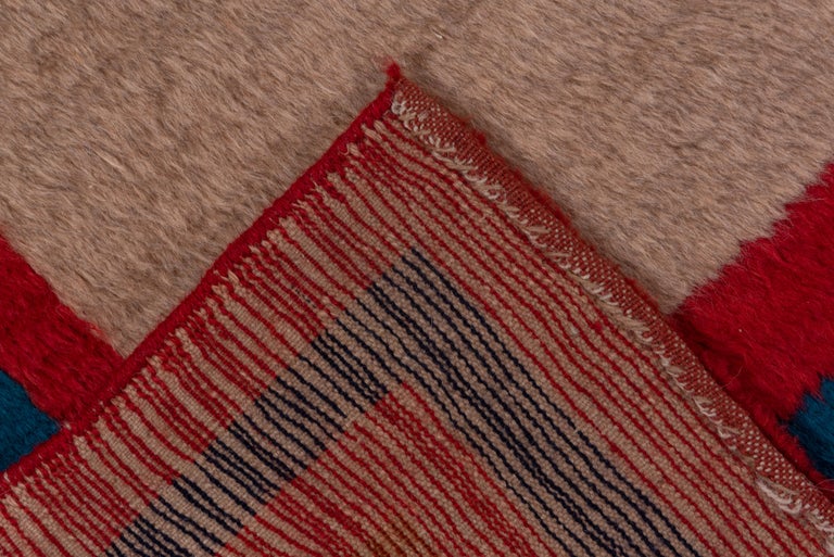 Colorful and Shaggy Vintage Persian Gabbe Rug, Cross Design For Sale at ...