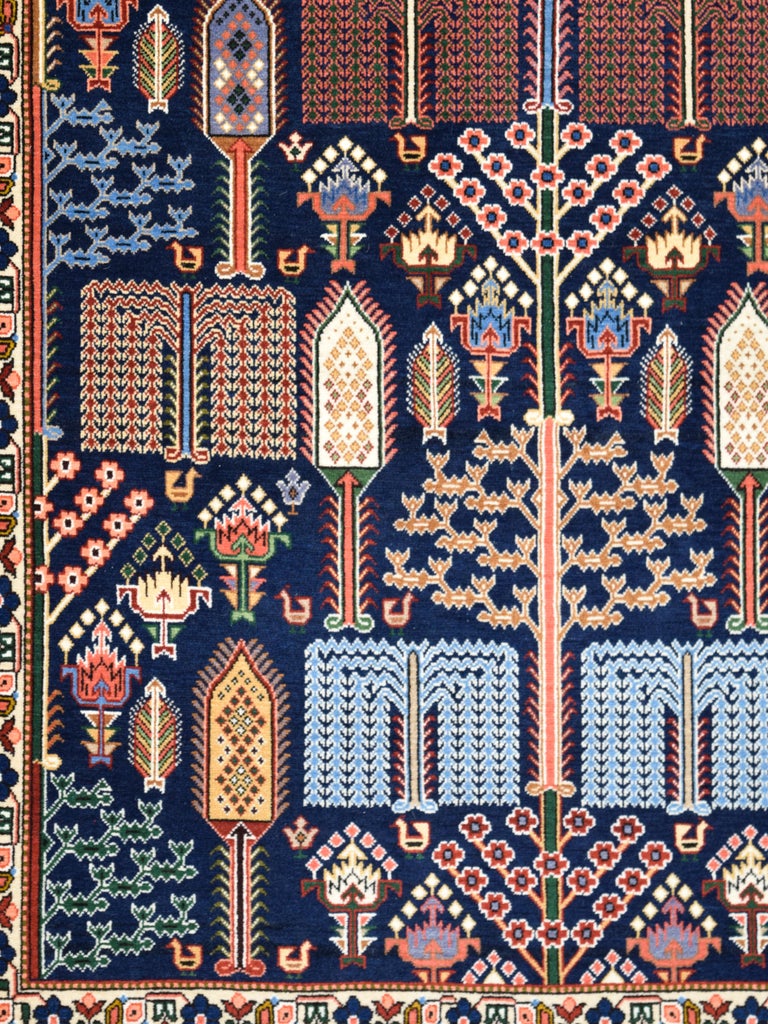 Colorful Tree of Life Persian Bakhtiari Carpet For Sale at 1stDibs