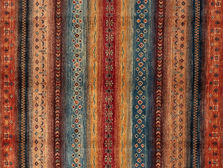 Colorful Tribal Rug with Gabbeh Elements For Sale at 1stDibs
