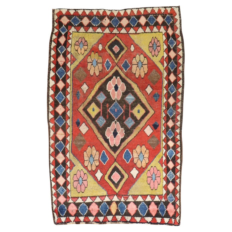 Colorful Vintage Persian Gabbeh Rug For Sale at 1stDibs