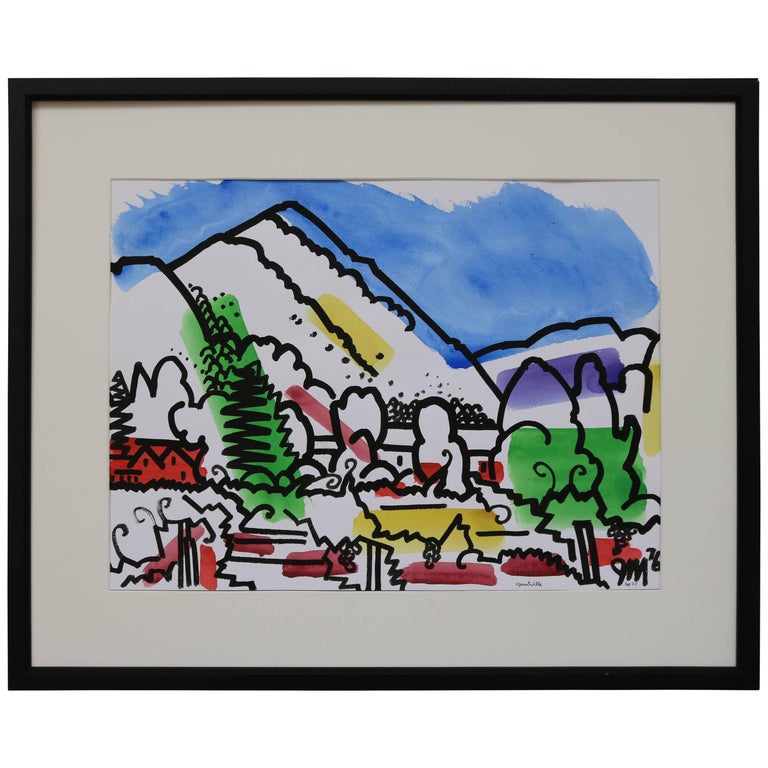Colorful Watercolor by James McCray #1 at 1stDibs