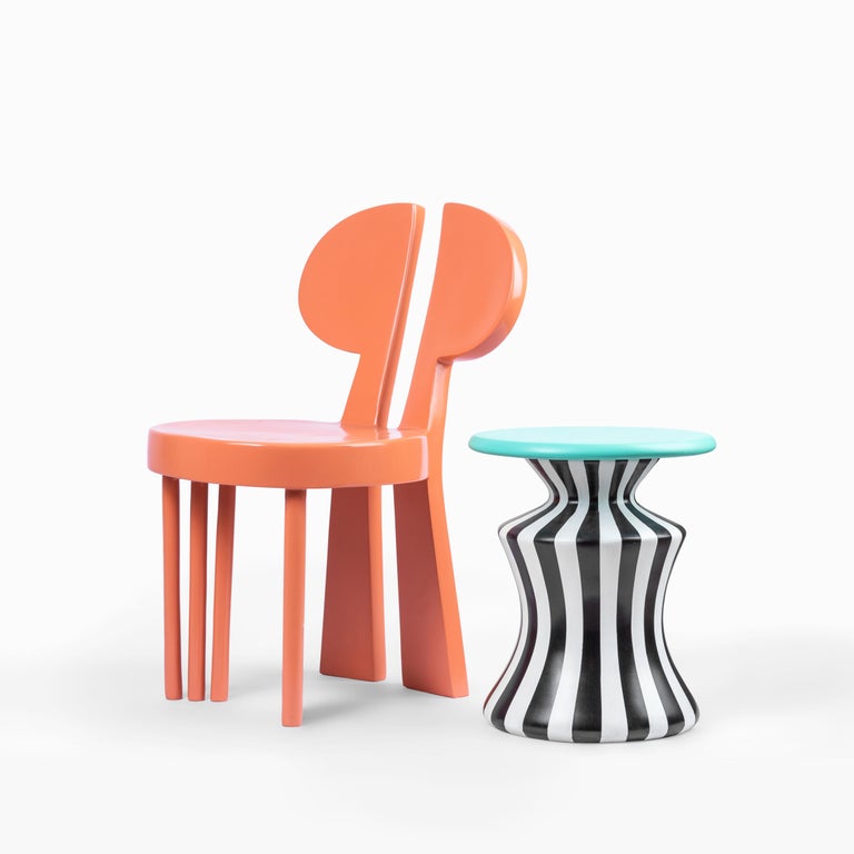 Colorful Weather-Resistant Fiberglass Outdoor Side Table, Nubian Baba ...