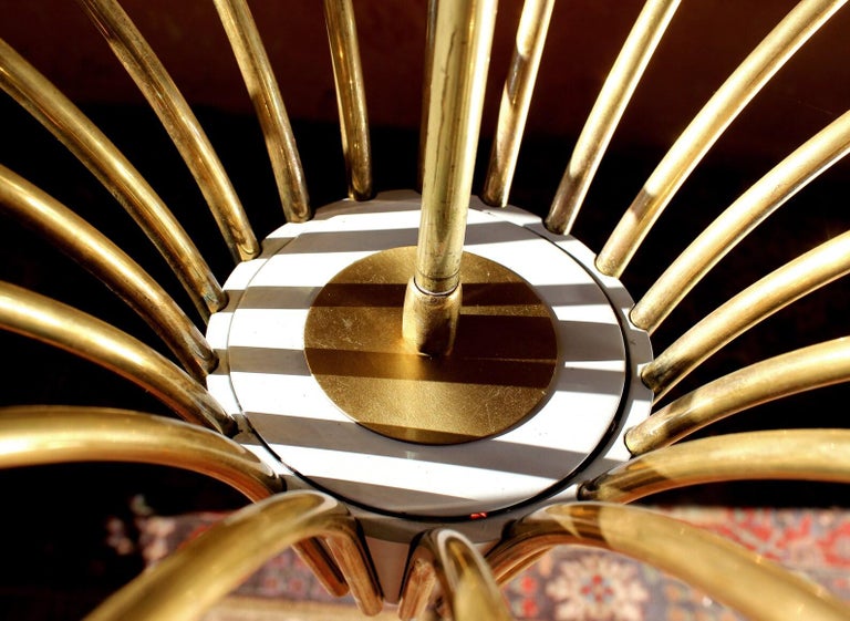 Colossal Ballroom Spider Brass and Light Grey Sputnik Chandelier ...