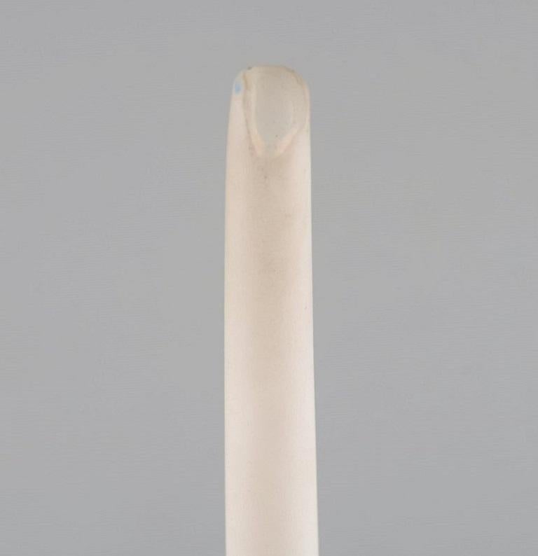 Colossal Drop-Shaped Murano Vase in Matt White Mouth-Blown Art Glass ...