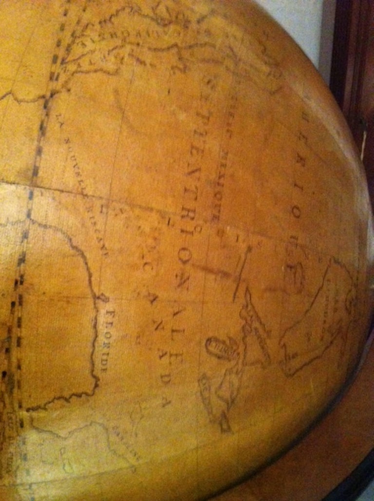 Colossal Terrestrian Globe Hand Painted, French, First Half of the 18th ...