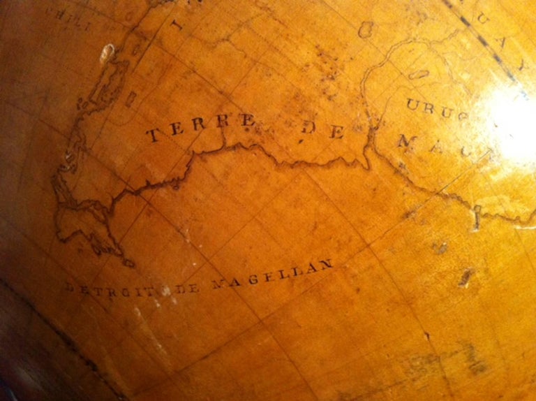 Colossal Terrestrian Globe Hand Painted, French, First Half of the 18th ...
