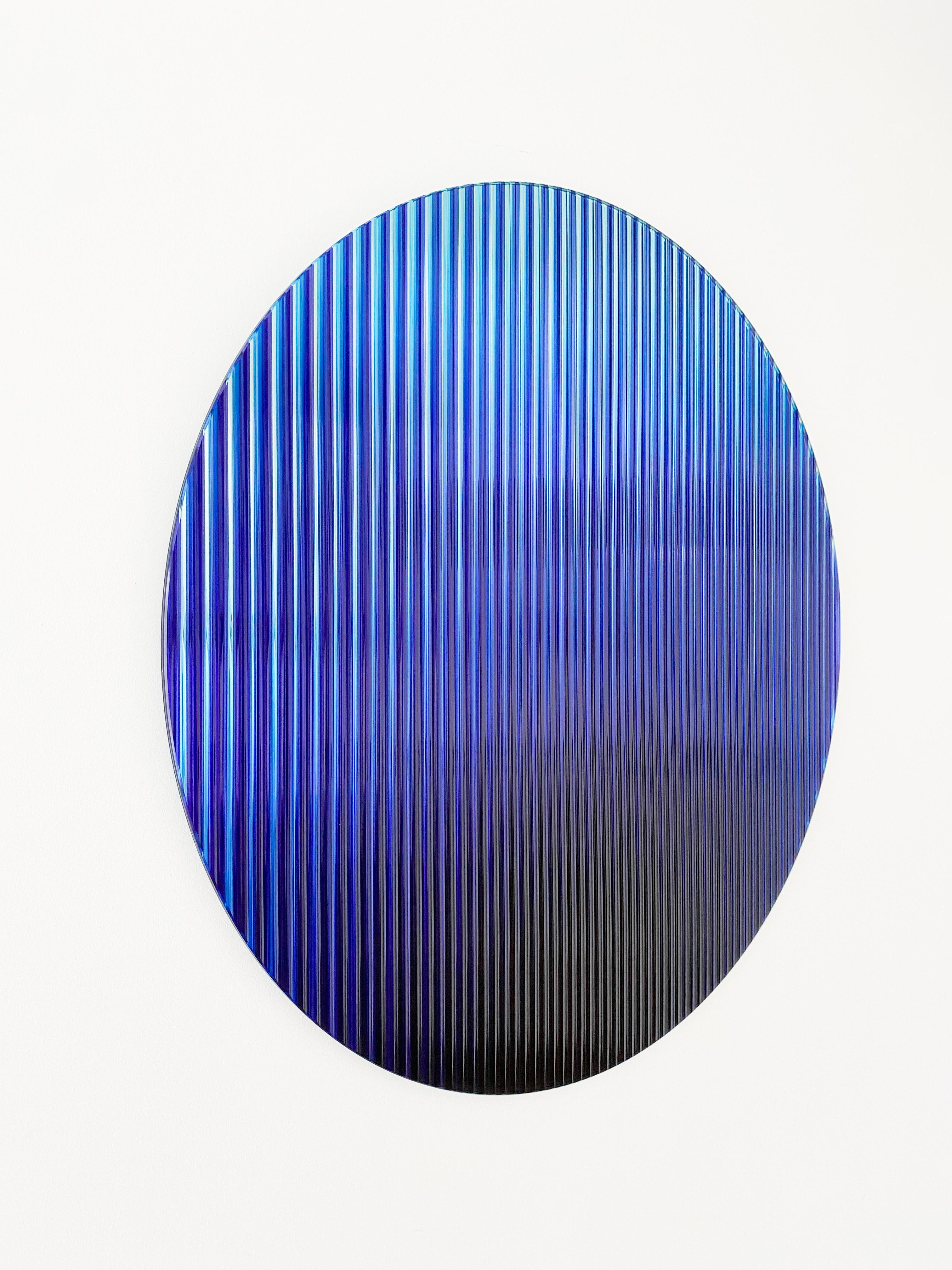 Colour Shift Reflective Art Panel Round, Trichroic Sapphire – Rive ...