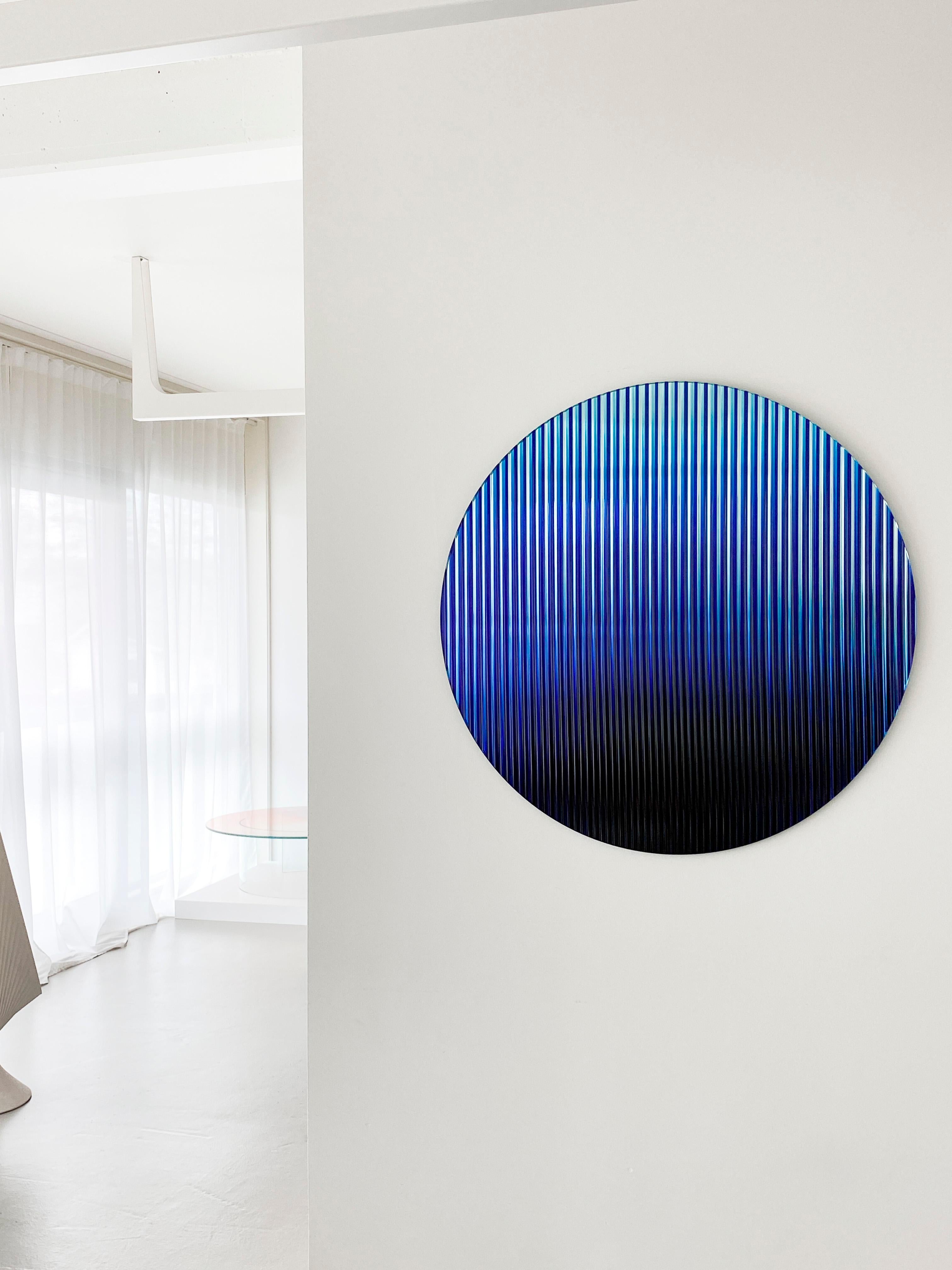 Colour Shift Reflective Art Panel Round, Trichroic Sapphire – Rive ...