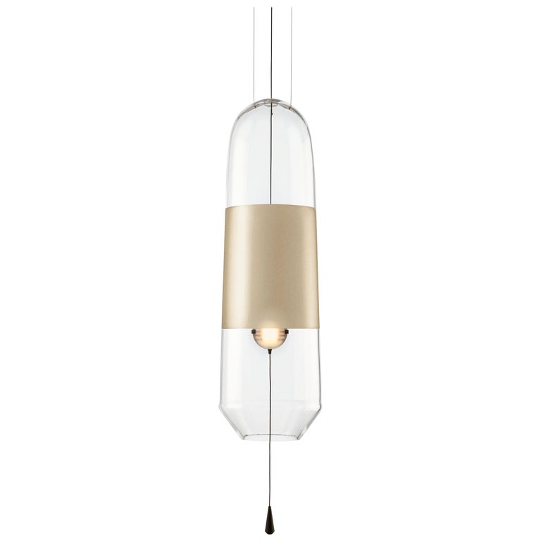 Coloured Limpid light L Pyrite Standard, Pendant Light, Hand Blown ...