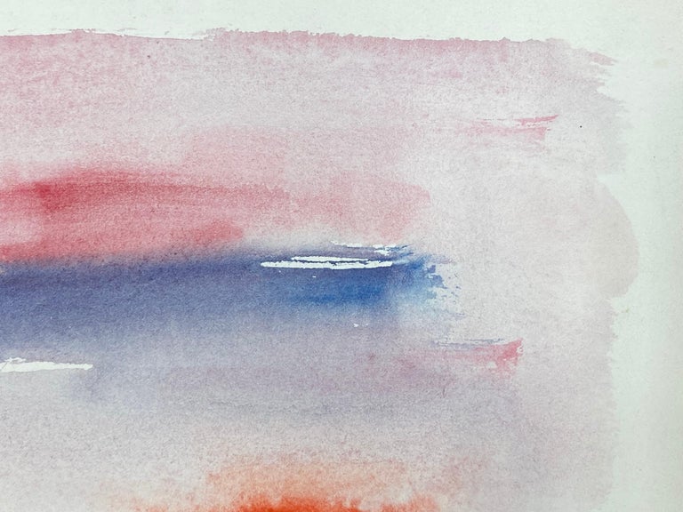 Colourful Abstract Sunset Sky, French Expressionist Original Painting ...