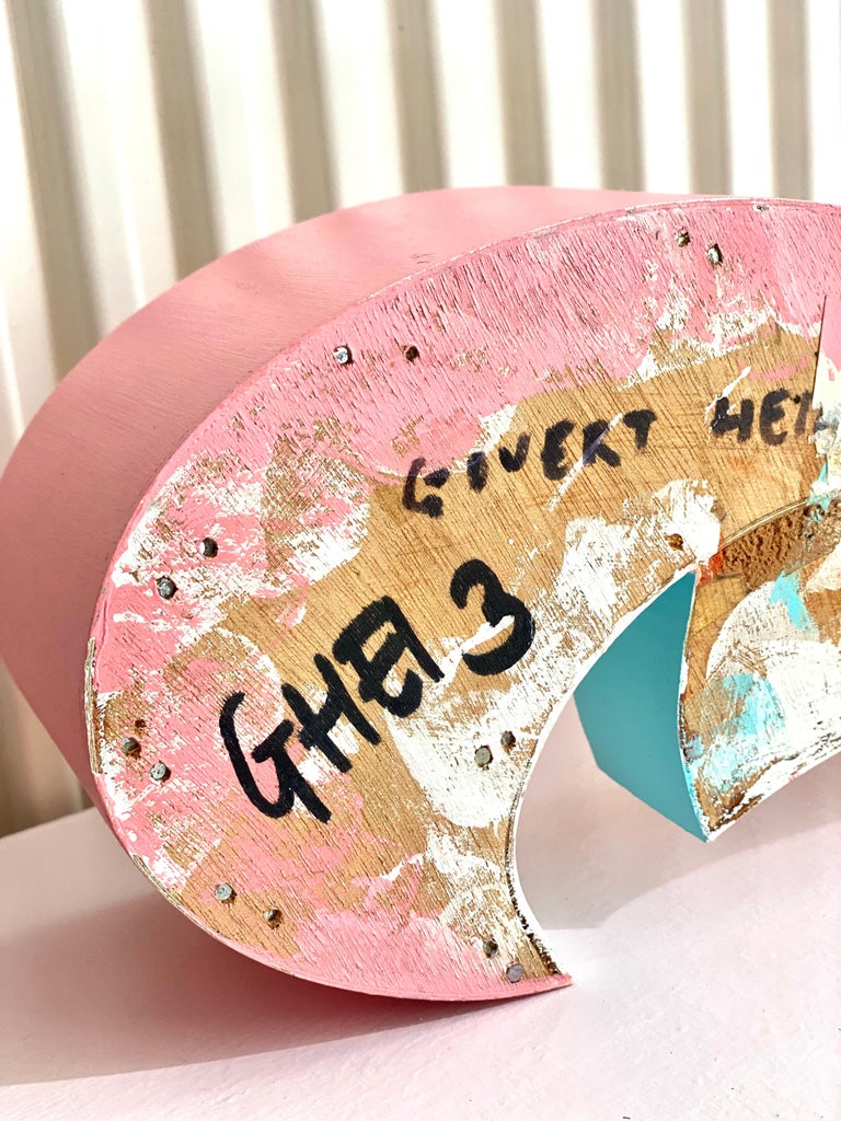 Colourful Memphis Style Abstract Sculpture by Dutch Artist Govert ...