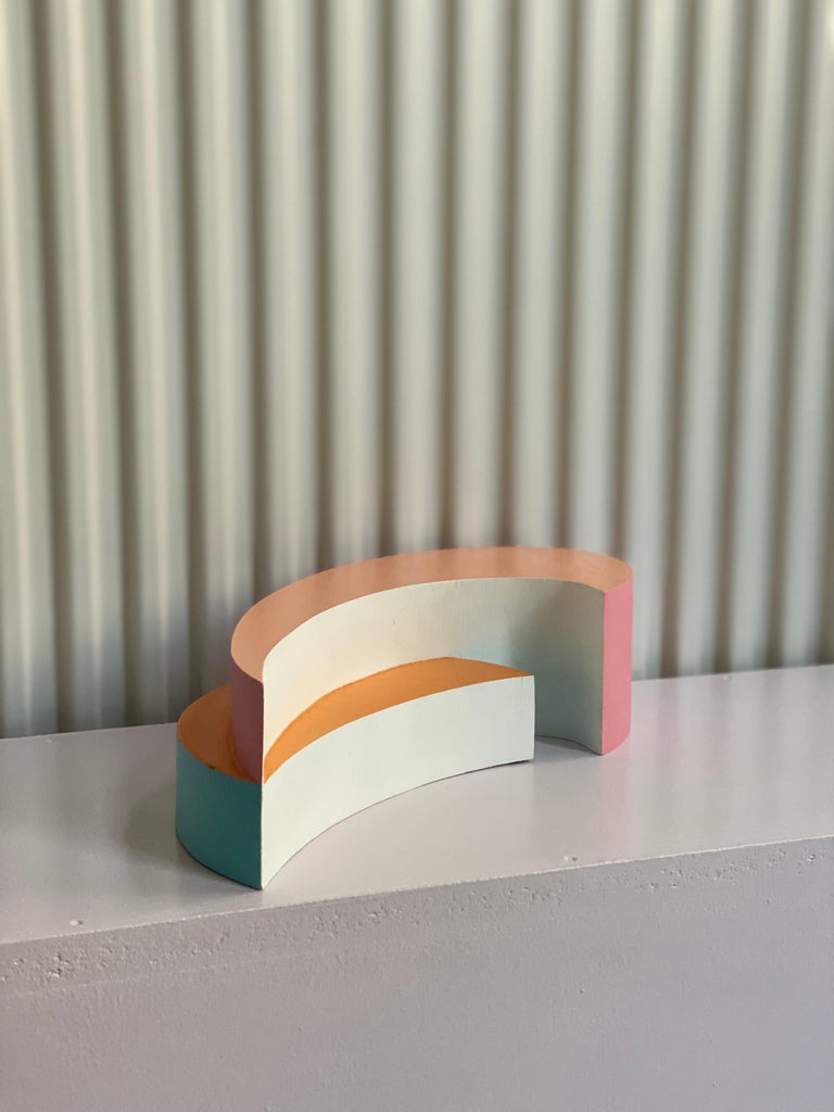 Colourful Memphis Style Abstract Sculpture by Dutch Artist Govert ...