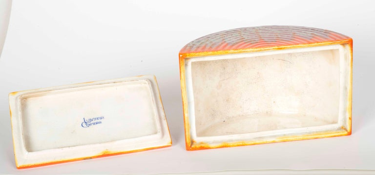 Colourful Orange and Purple Ceramic Portuguese Art Deco Container at ...