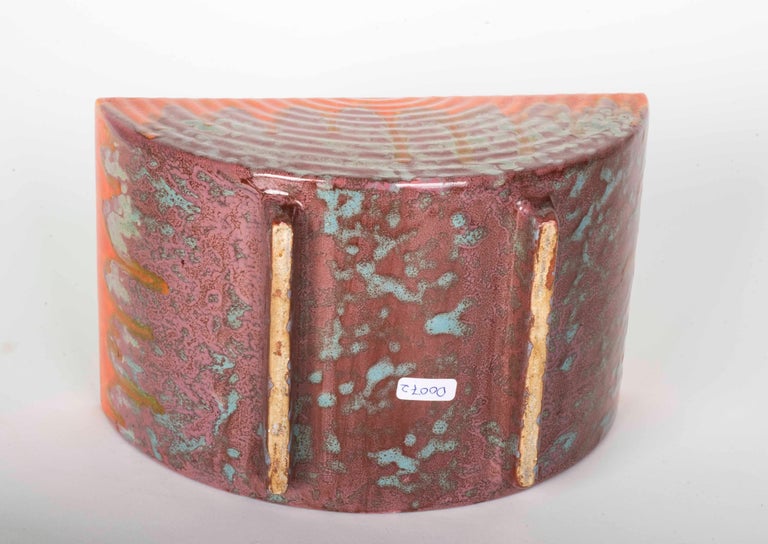 Colourful Orange and Purple Ceramic Portuguese Art Deco Container at ...