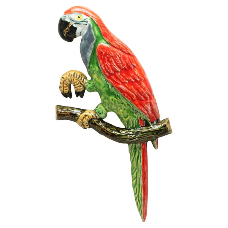 Colourful Parrot Wall Decoration For Sale at 1stDibs