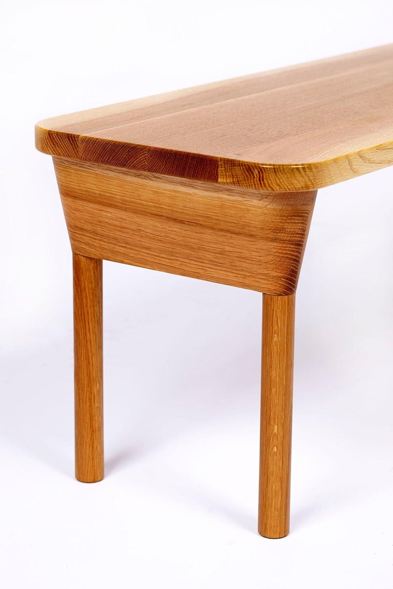 “Column Bench” Minimalist Oak and Maple Dining or Side Bench For Sale ...